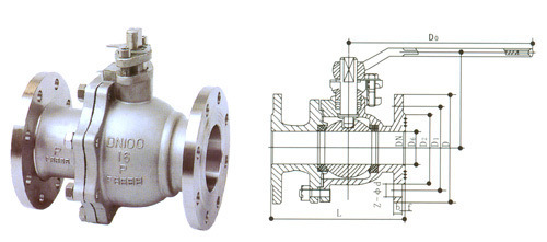 Q41H-10C 手动法兰浮动式球阀 全通经法兰球阀 工业单向球阀-阿里巴巴