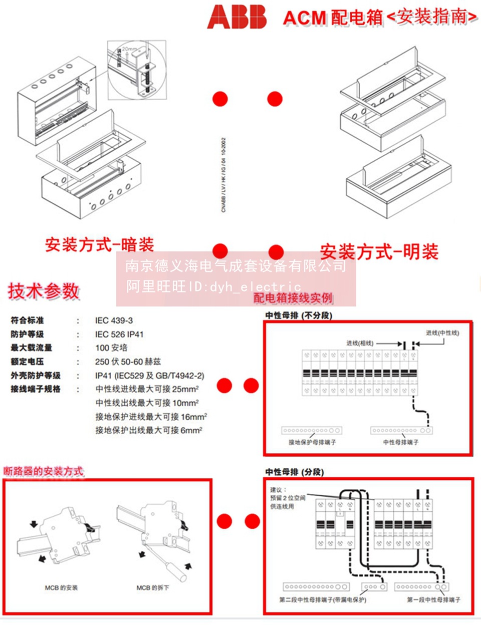 ACM 20 SNB明装20回路ABB 强电箱配电箱金属空箱65300081-阿里巴巴