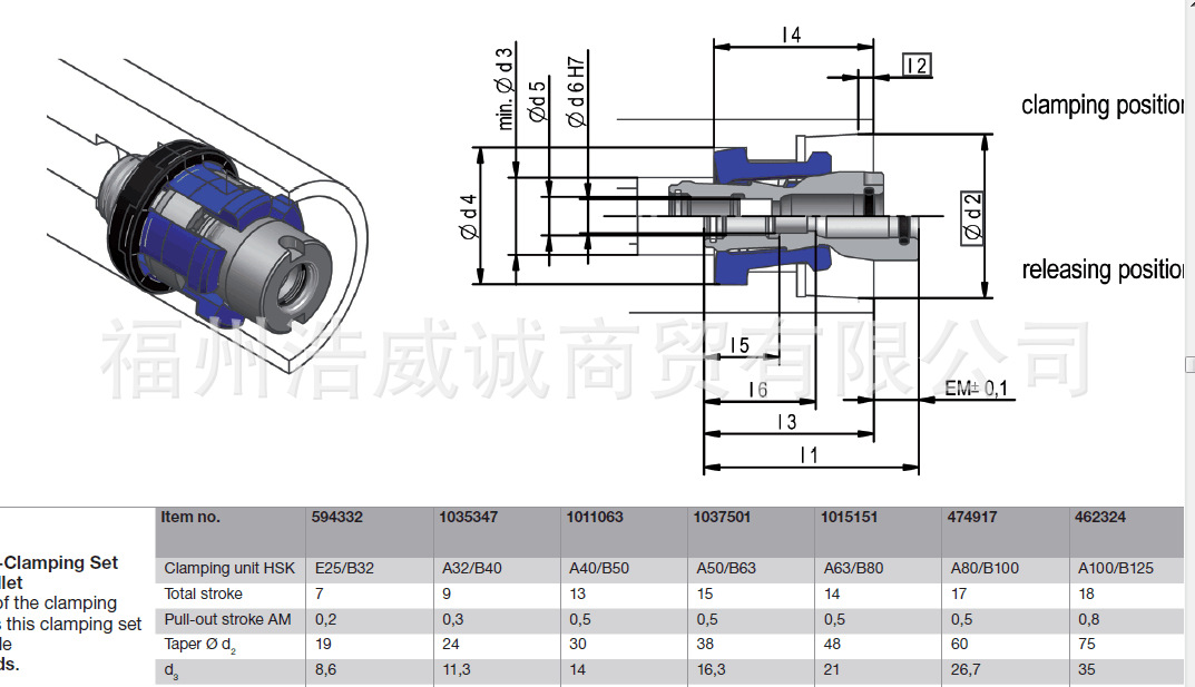 德国ROHM 拉刀爪 1015151 1297370 HSK-A63 HSK-B80-阿里巴巴