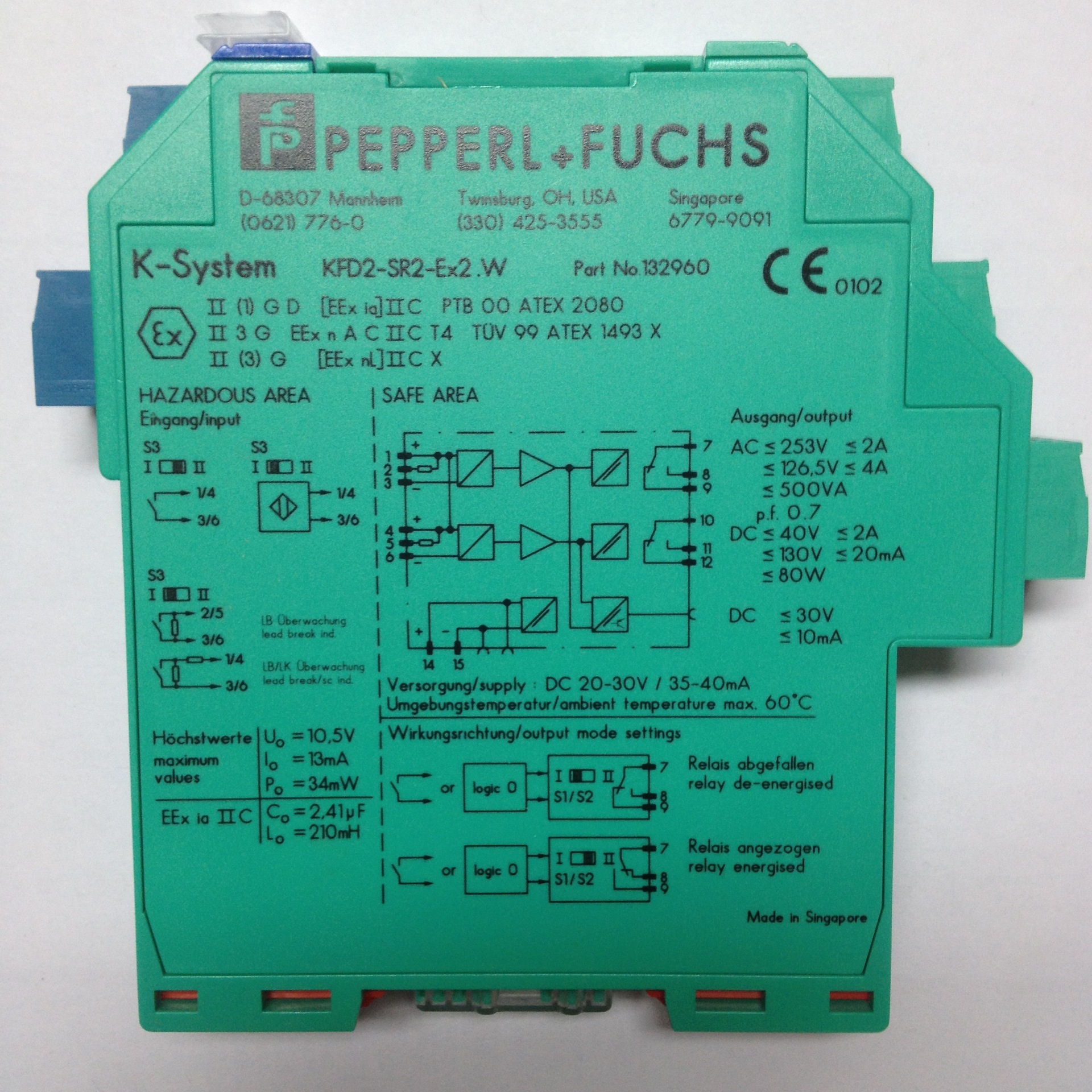 KFD2-SR2-EX1.W开关量输入安全栅，继电器输出-阿里巴巴