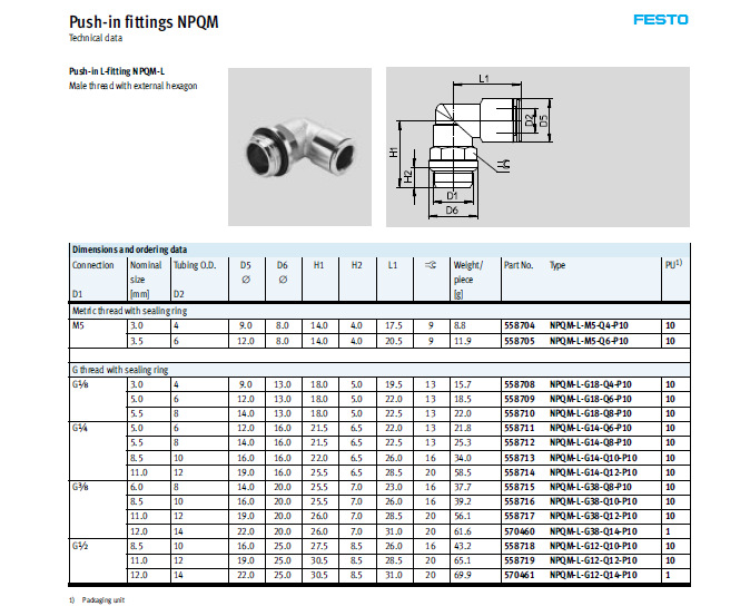 德国FESTO费斯托快插接头558665 NPQM-D-G14-Q8-P10-阿里巴巴