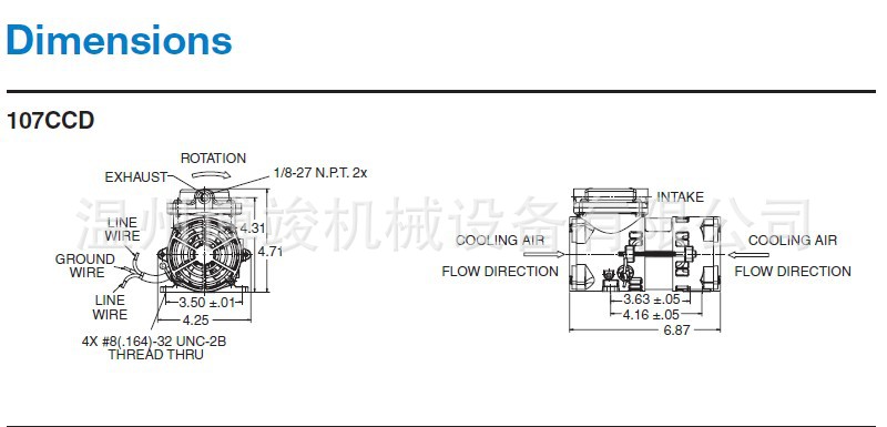 美国Thomas托玛斯隔膜真空泵气泵抽气泵107CCD18-阿里巴巴