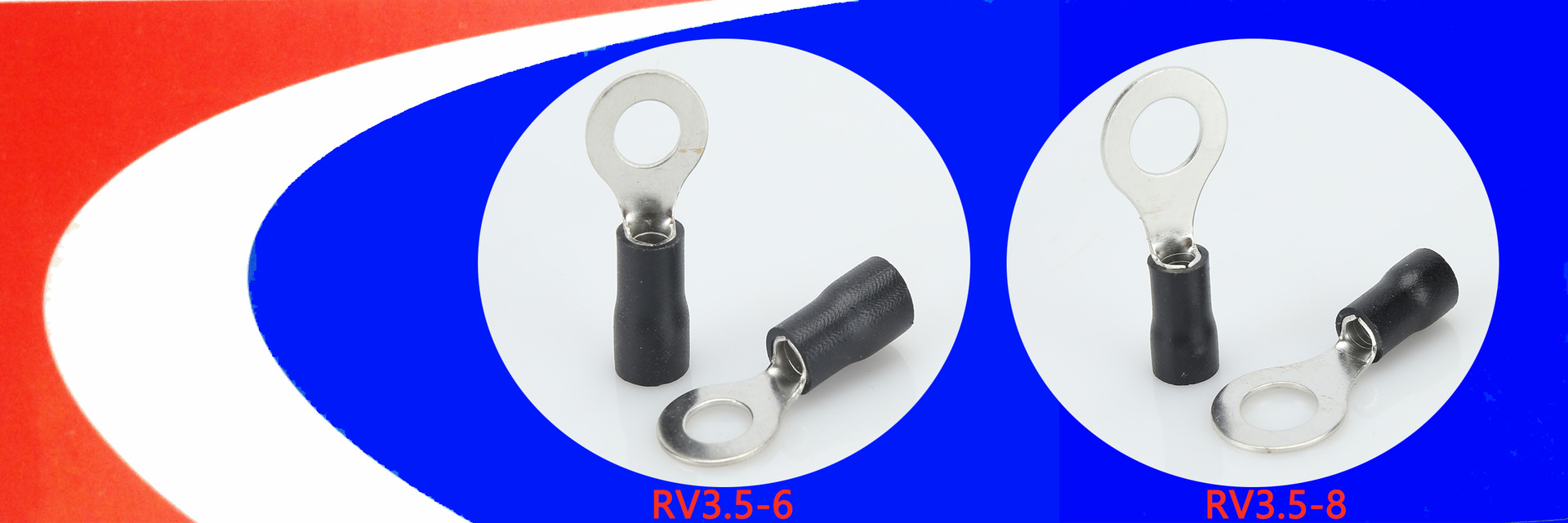 RV3.5-6 冷压接线端子 圆形 O型 OT型 端头 预绝缘 铜鼻子500只-阿里巴巴