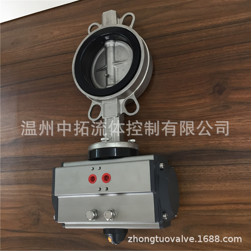 D671X-16P对夹式气动碟阀DN250不锈钢304气动低压蝶阀DN300 200MM-阿里巴巴