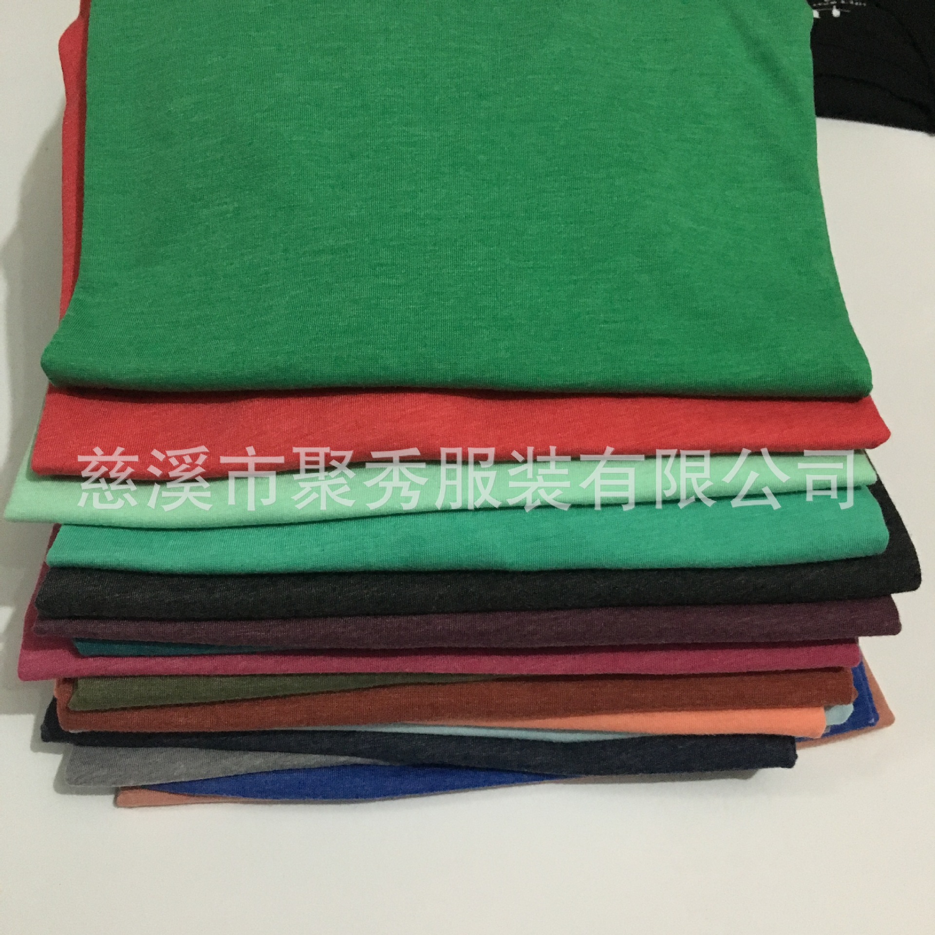 160g 60棉40涤CVC圆领单染棉欧美码男士休闲T恤出口纯色T恤-阿里巴巴