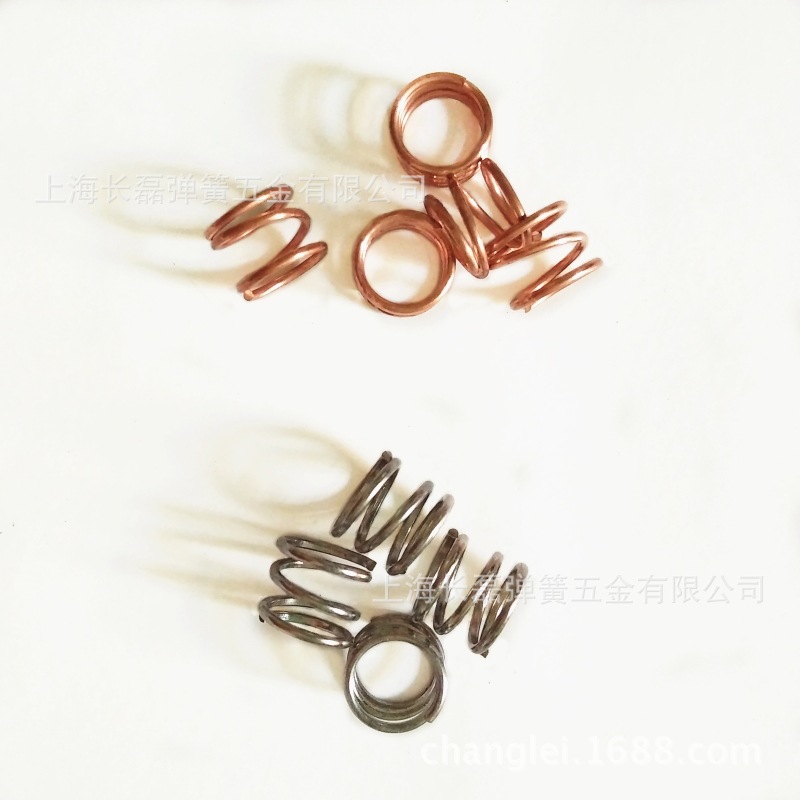 供应铜材质导电小压簧 镀镍 镀银可焊接电器铜弹簧 非标定做-阿里巴巴