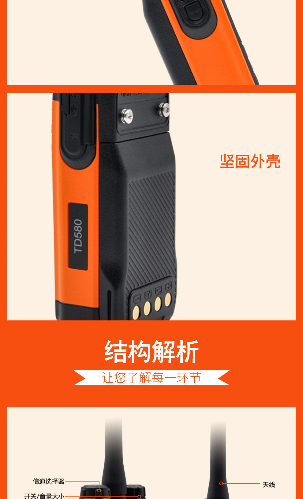 hytera海能达TD580对讲机可手动调频带GPS定位5W大功率DMR数字机-阿里巴巴