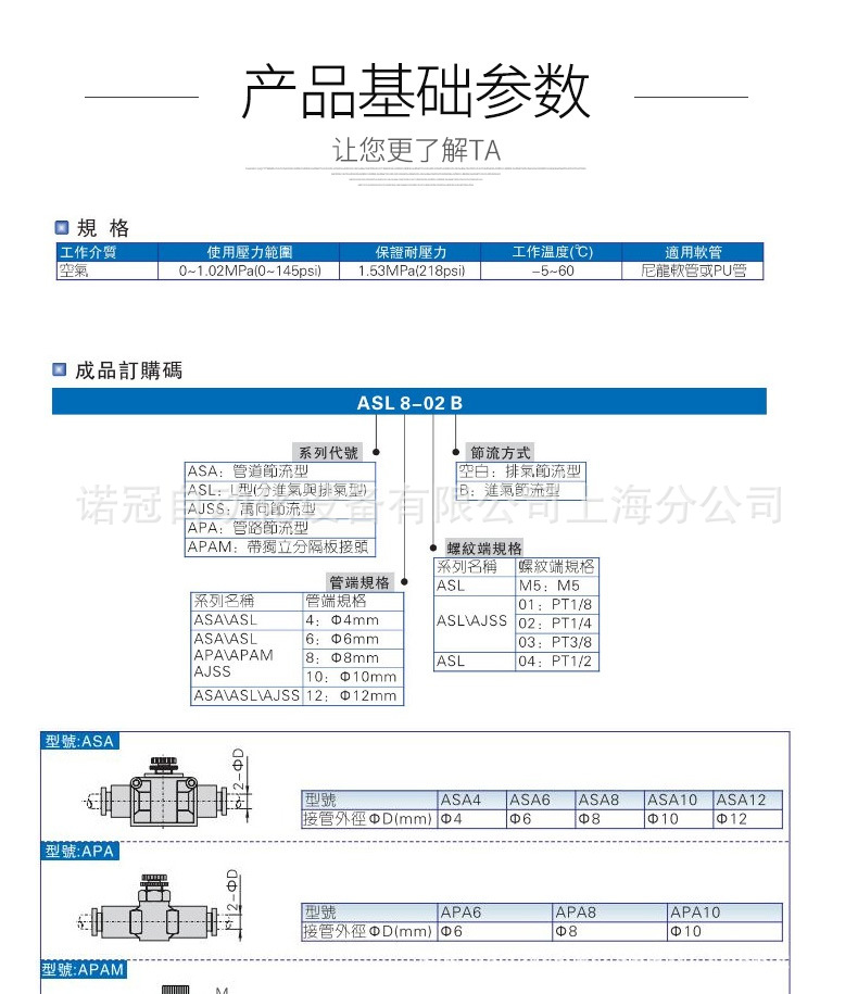AirTac亚德客Y型三通气管接头APY4/APY6/APY8/APY10/APY12/APY14-阿里巴巴