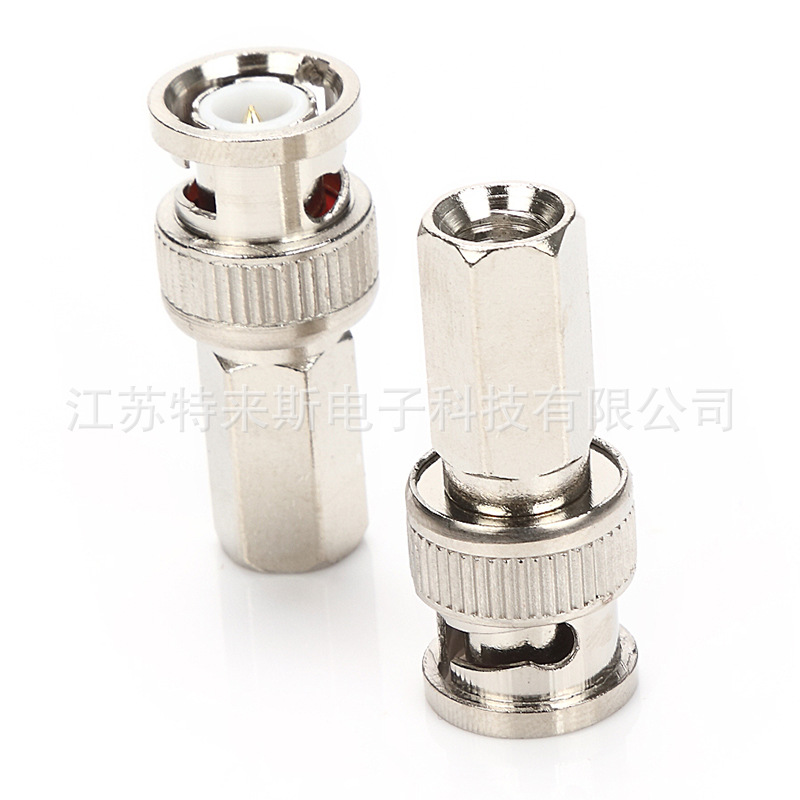RG6六角BNC转换F头 BNC公转F母头 内螺纹-F头 BNC转RG6-阿里巴巴