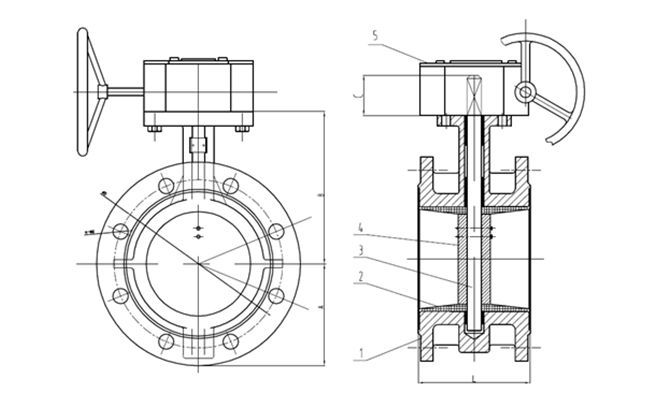 法兰蝶阀D341X-16Q涡轮法兰双向软密封中线蝶阀天津蝶阀厂家DN100-阿里巴巴