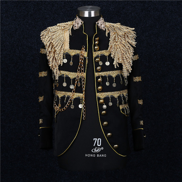 Men's jazz dance coats band singers dance jackets gig perform jackets ...