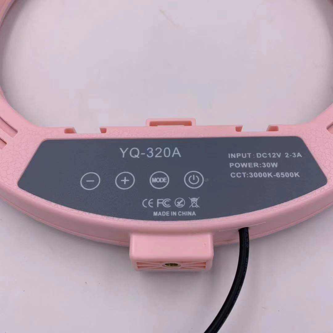 百科仕12寸补光灯遥控触摸灯美颜灯环形摄影灯YQ320A直播主播架-阿里巴巴