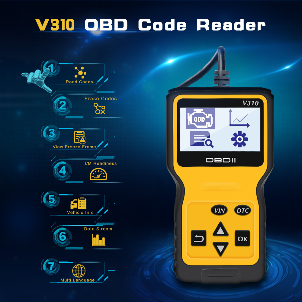 Code Reader V310 Car MINI OBD2 Auto Scanner 汽车手持检测仪-阿里巴巴