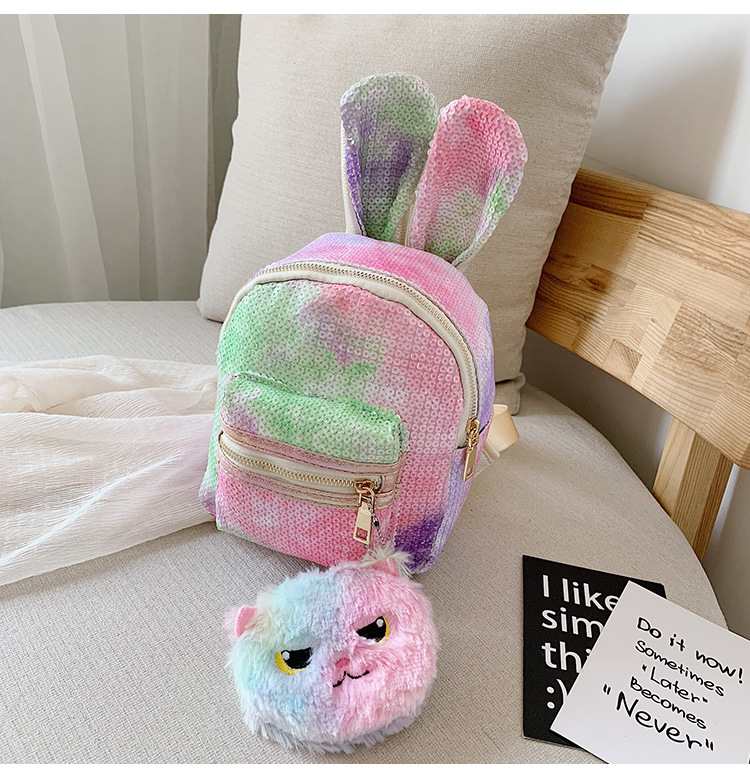 Sequins Rabbit Backpacks Girls Sequin Designer Storage Bags Glitter ...