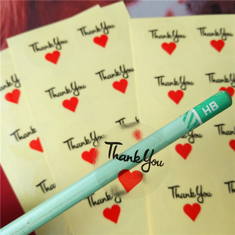 thank you谢谢透明PVC塑料封口贴感谢不干胶贴纸标签礼品贴纸定做-阿里巴巴