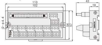 SIRON胜蓝欧式通用34P兼容各主流PLC品牌端子台T023/T023-K-阿里巴巴
