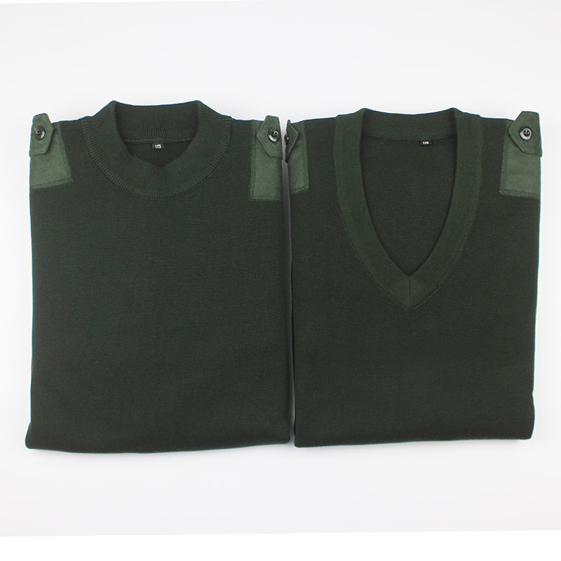 军绿毛衣长袖防寒保安配发羊毛衫冬季保暖户外短袖针织衫休闲百搭-阿里巴巴