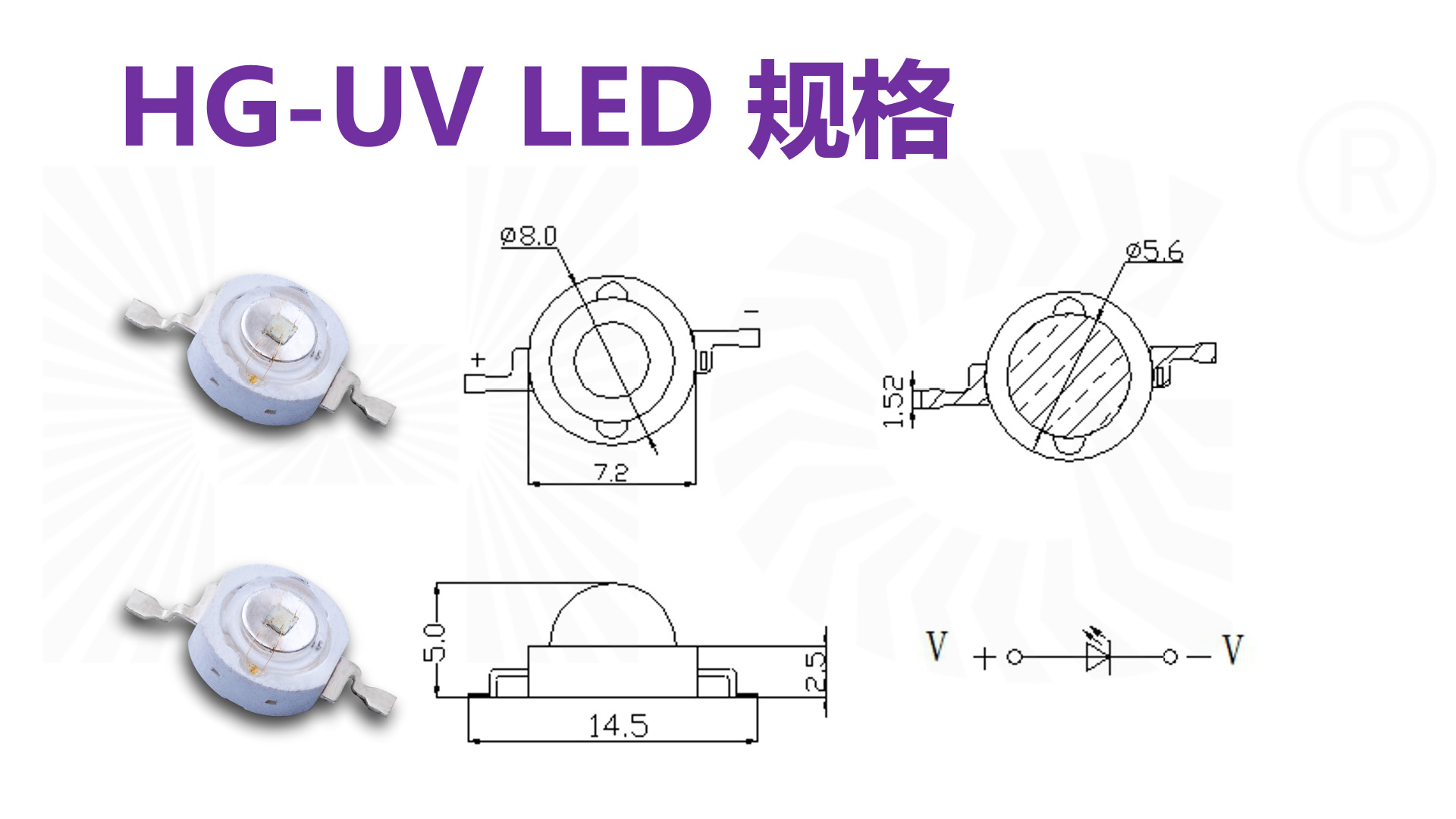 3W大功率紫光led 365-370nm 395 400nm 410nm 420nm 430nm UV LED-阿里巴巴