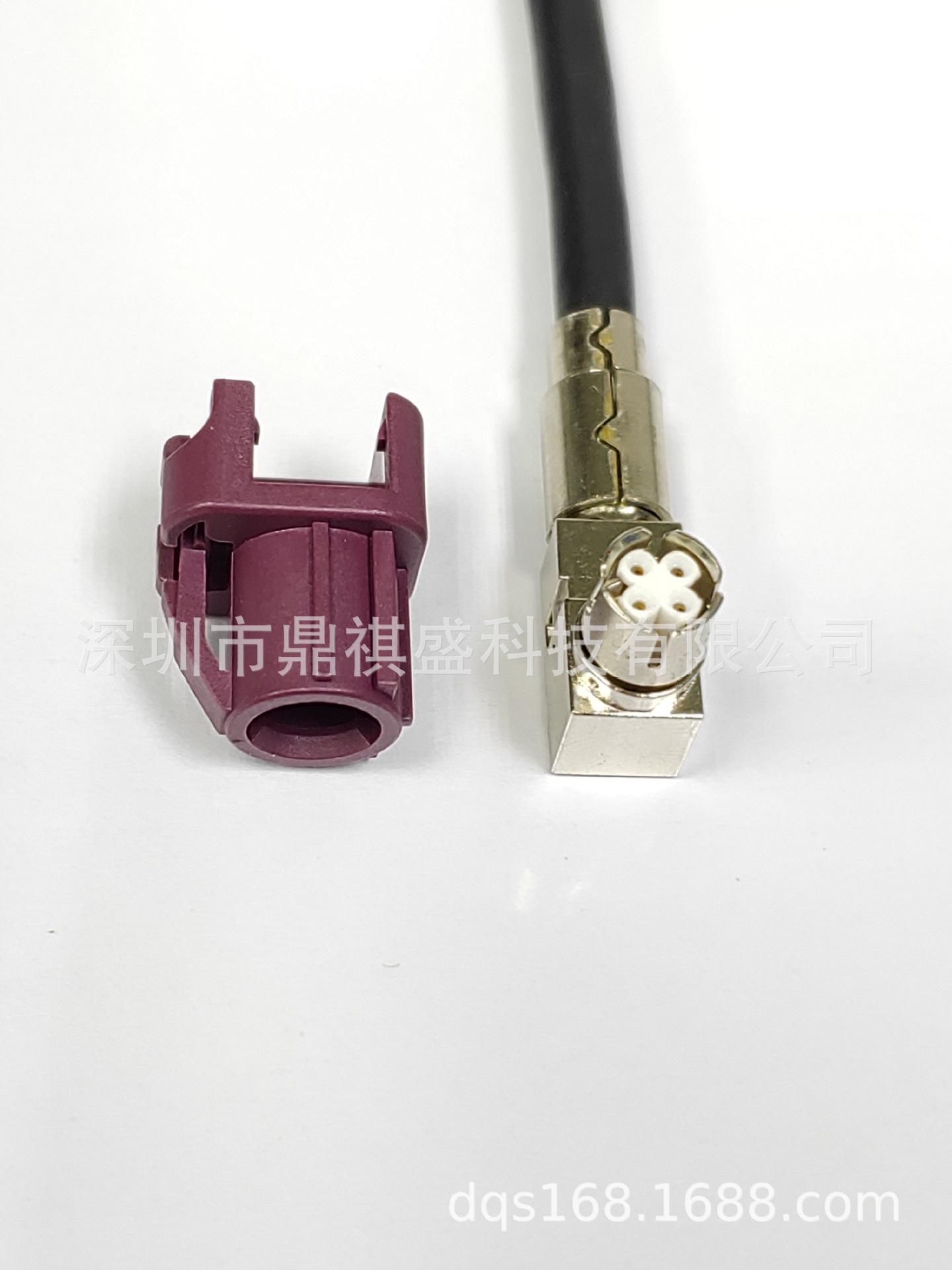 HSD LVDS 4P母头弯头紫色-阿里巴巴