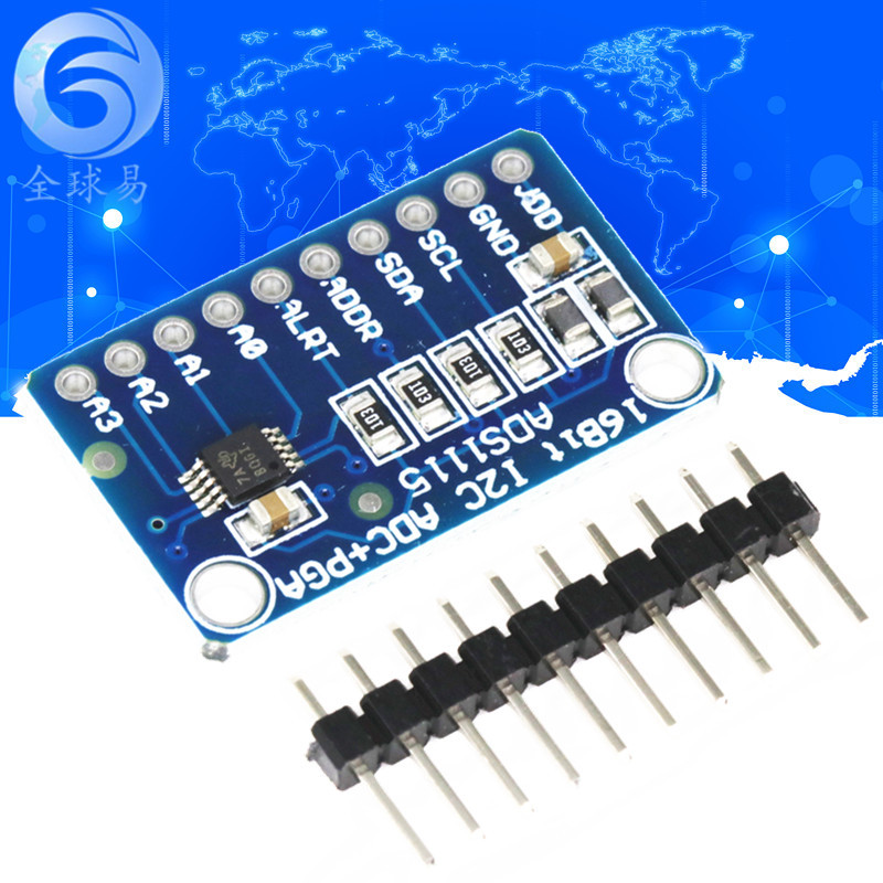 ADS1115（16位）/ADS1015（12位） 模数转换器 ADC开发板模块