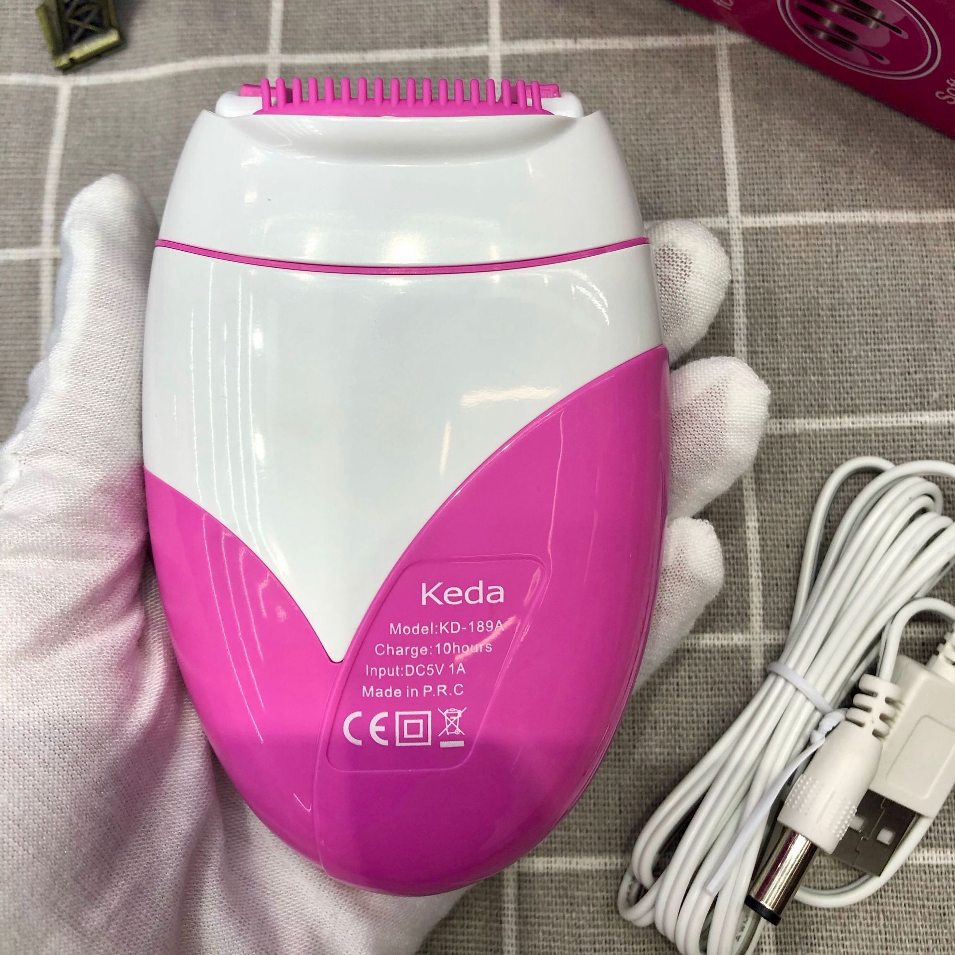 科达Keda-189A女士可充电动拔毛器 脱毛器 剃毛器毛阴毛 USB线-阿里巴巴
