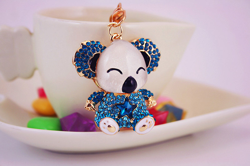 Wholesale creative cute koala key chain animal key chain metal pendant ...