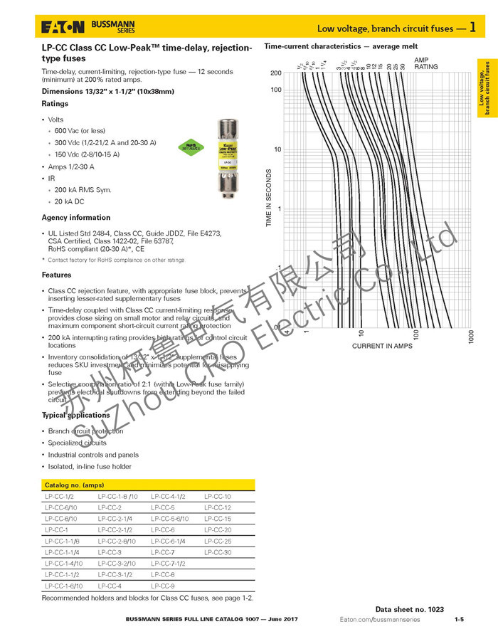 EATON BUSSMANN 保险丝 LP-CC-3 600V 3A 10*38 产品-阿里巴巴