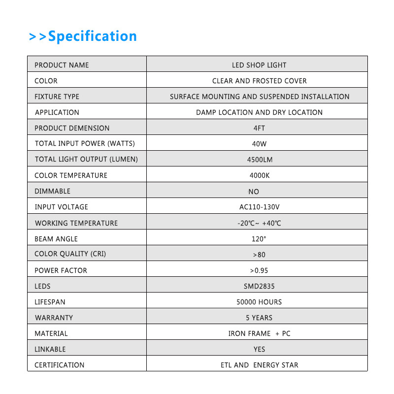 跨境专供ETL认证shop light双灯头LED可连接线条灯商场停车用灯-阿里巴巴