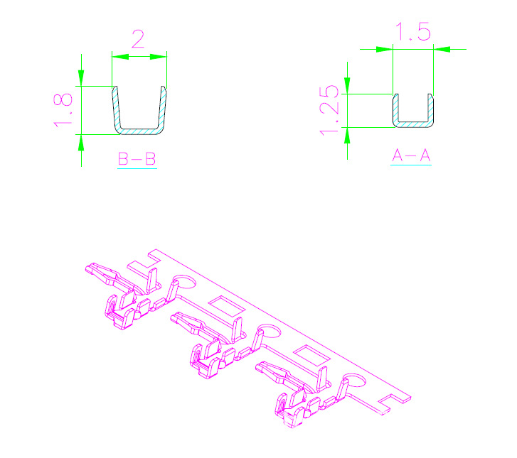JC20-T 连带端子 2.0MM间距 接插件 柏雨BY连接器-阿里巴巴