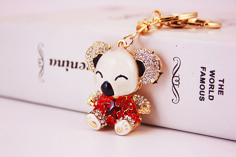Wholesale creative cute koala key chain animal key chain metal pendant ...