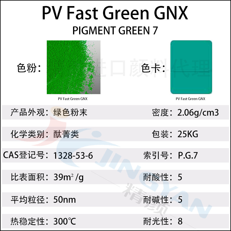 科莱恩颜料PV Fast Green GNX酞菁绿有机颜料CLARIANT颜料绿P.G.7品牌：科莱恩颜料-盖德化工网