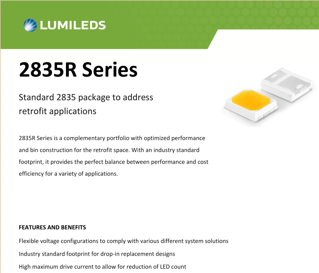 流明亮锐Lumileds 高亮高显指双芯正品LED灯珠2835 6V 1W RA90-阿里巴巴