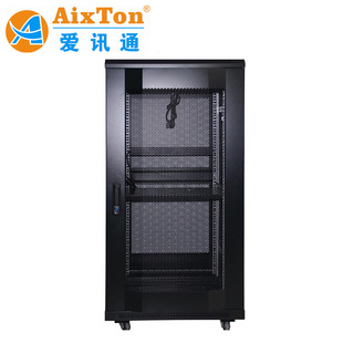 22U网络机柜 经典黑色600*600*1200mm 1.2米交换机柜服务器机柜-阿里巴巴