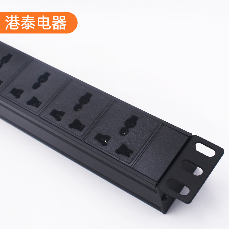 PDU插座8位10APDU机柜电源插座PDU接线板1U铝合金壳工业插排-阿里巴巴