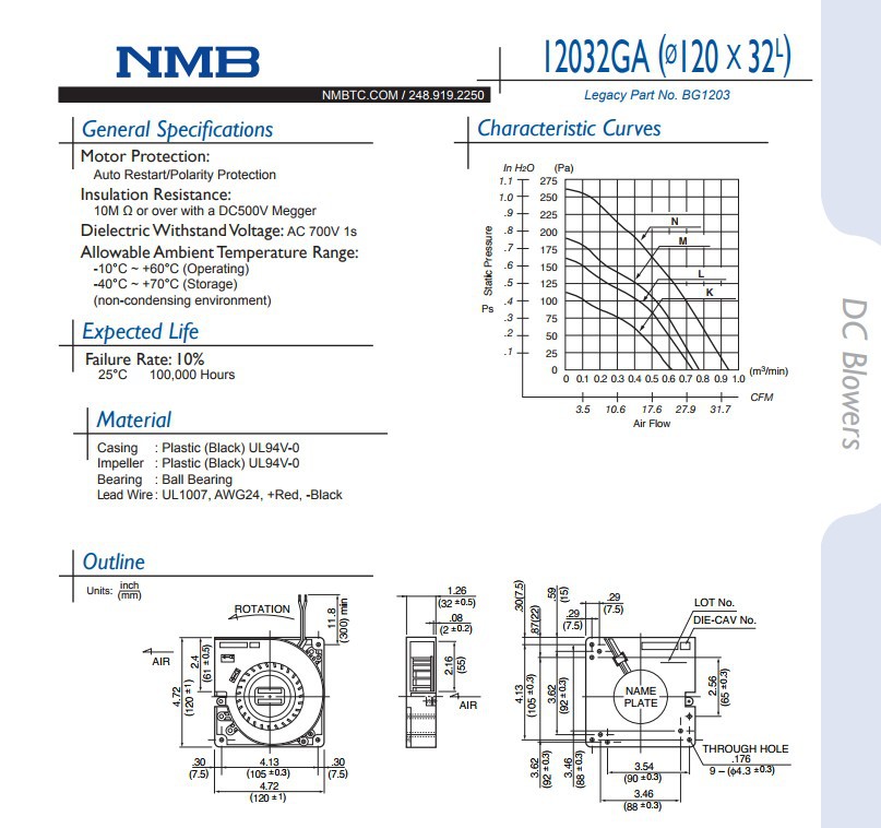 12032GA-12N-WU/ BG1203-B045-P0S DC12V 0.90A 12CM离心涡轮风扇-阿里巴巴