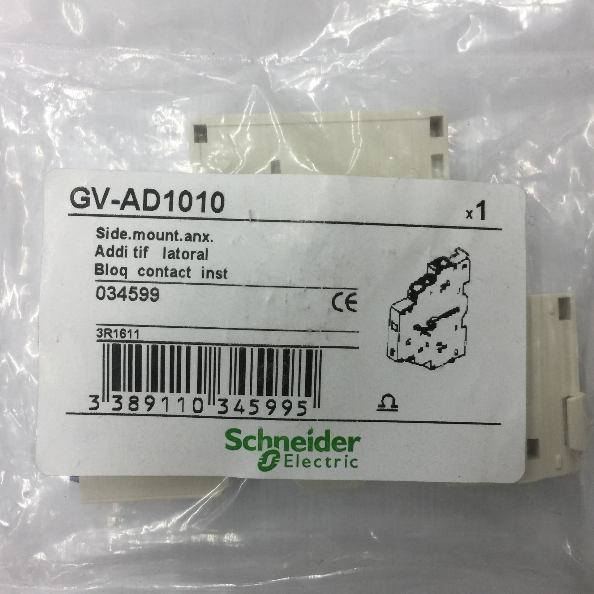 原装正品GVAD1010 Schneider电机保护用空气开关断路器辅助触点-阿里巴巴