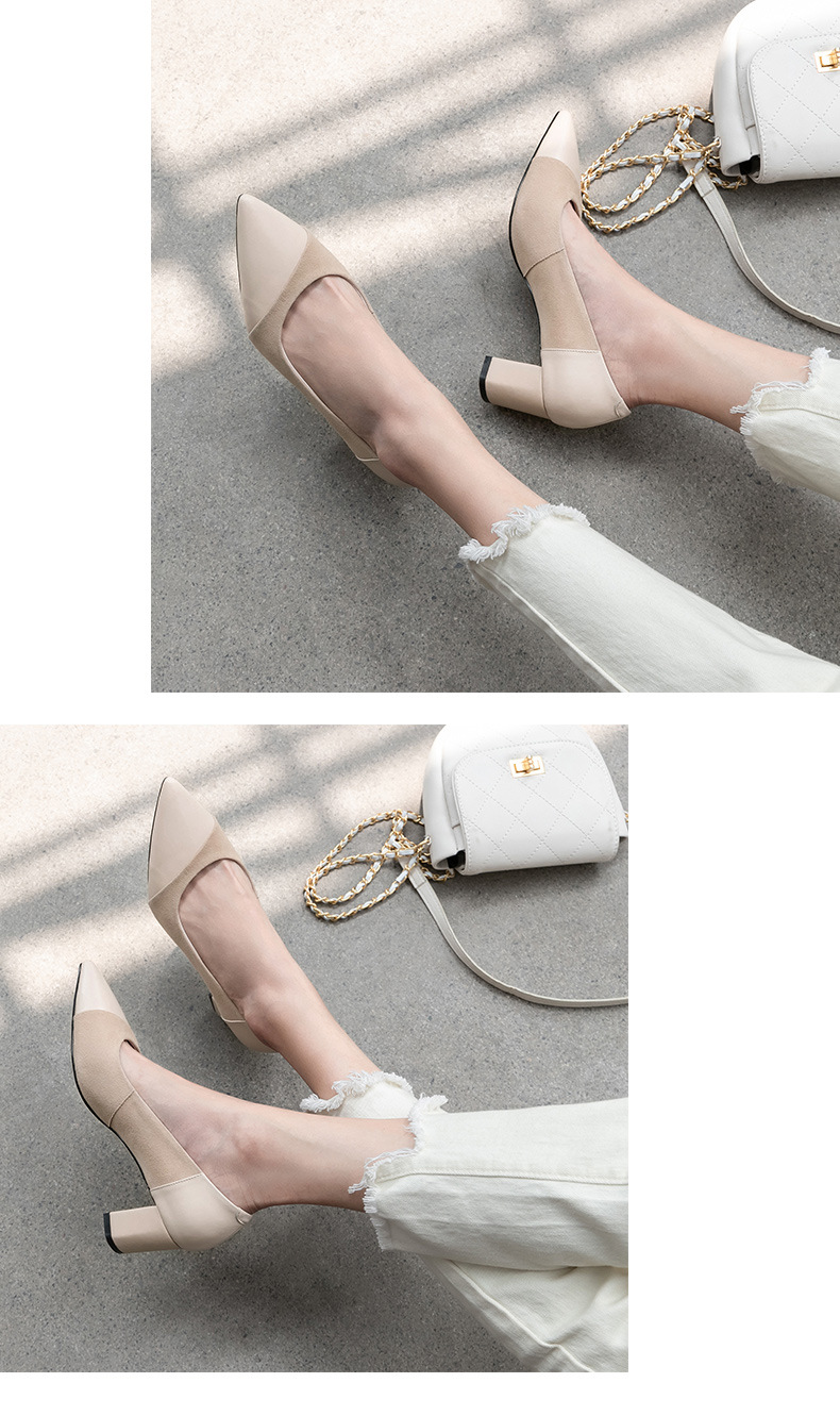 Chiko Arielle Pointed Toe Block Heels Pumps