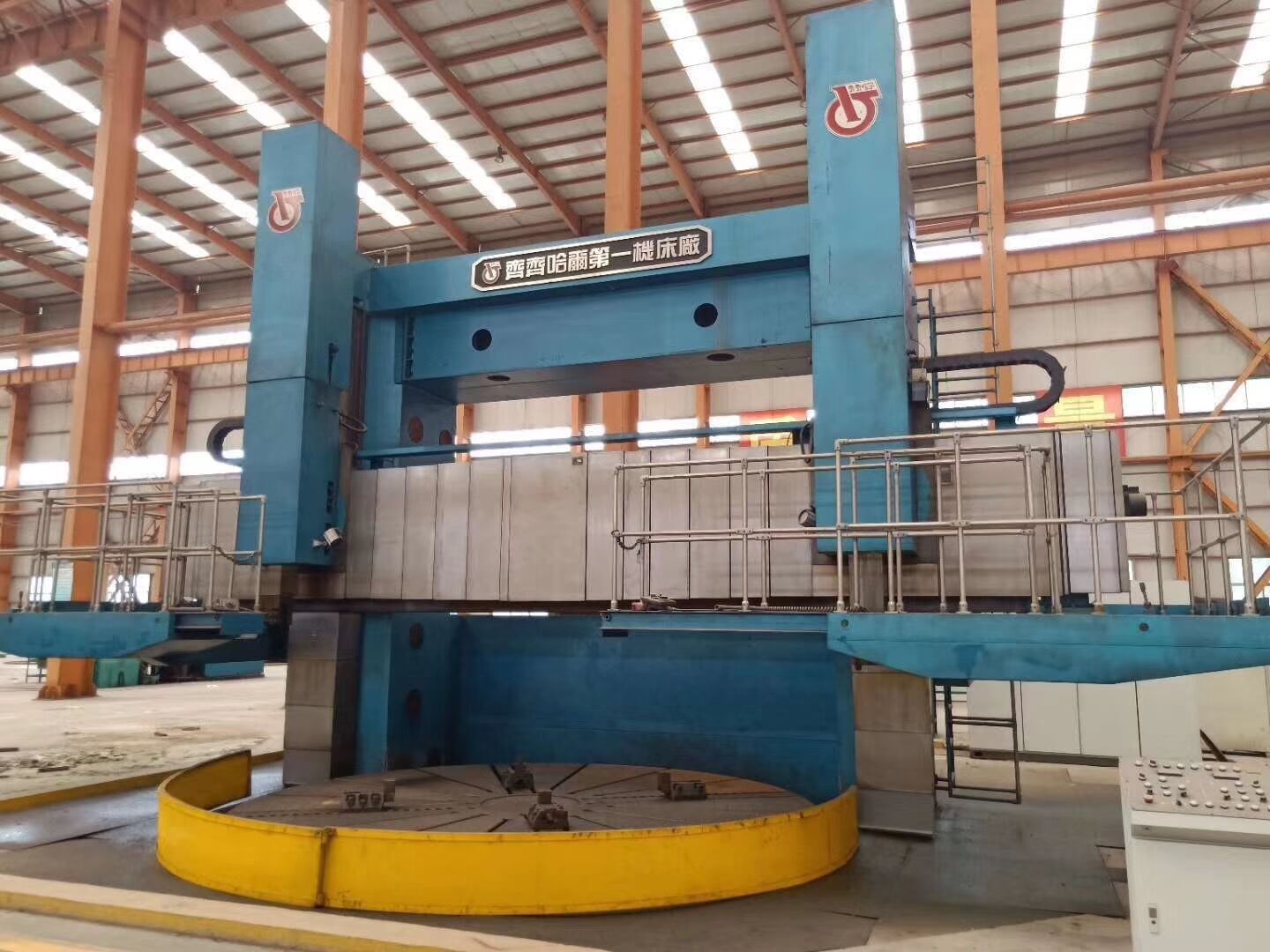 出售二手5米数控双柱立车CK5250齐齐哈尔机床厂12年包安装调试-阿里巴巴