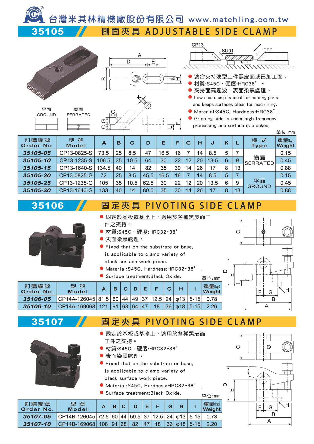 MATCHLING台湾米其林精机厂家代理固定夹具35106 CP14A-126045-阿里巴巴