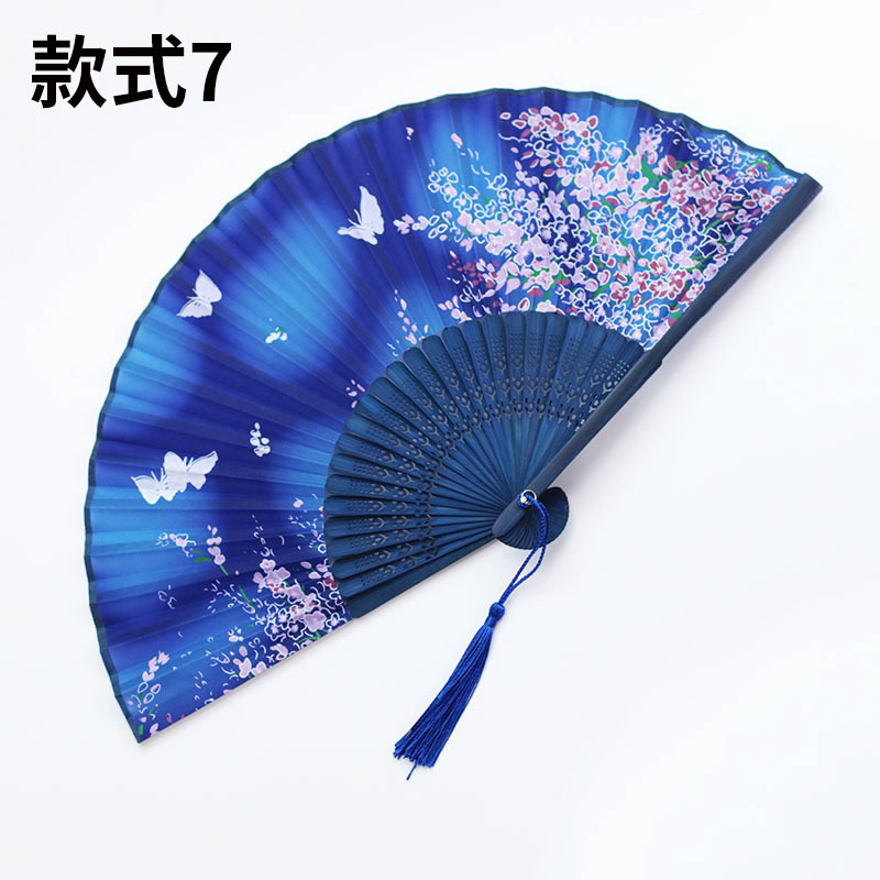 7 inch hanfu fairy dress folding fan Chinese wind female Japanese style ...
