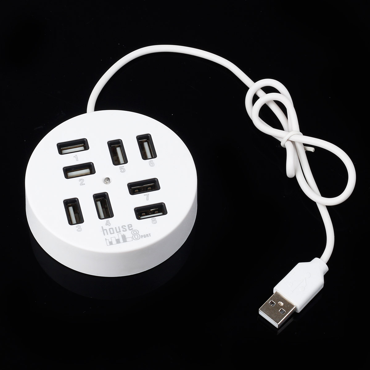 圆形8口USB2.0HUB 8口USB集线器 8U扩展器 高速USB2.0 480MBPS/S-阿里巴巴