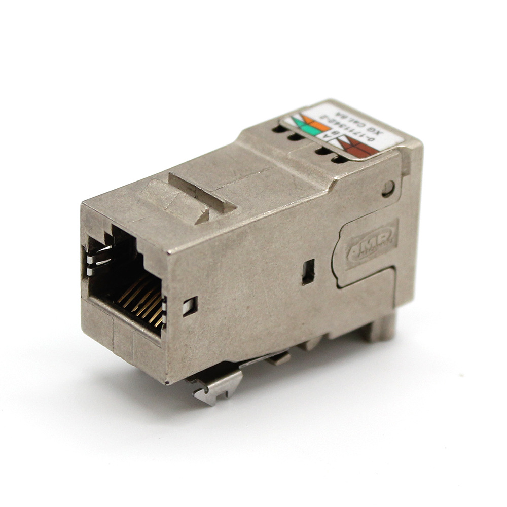 CAT6A网络模块 超六类屏蔽全金属压铸6A万兆模块-阿里巴巴