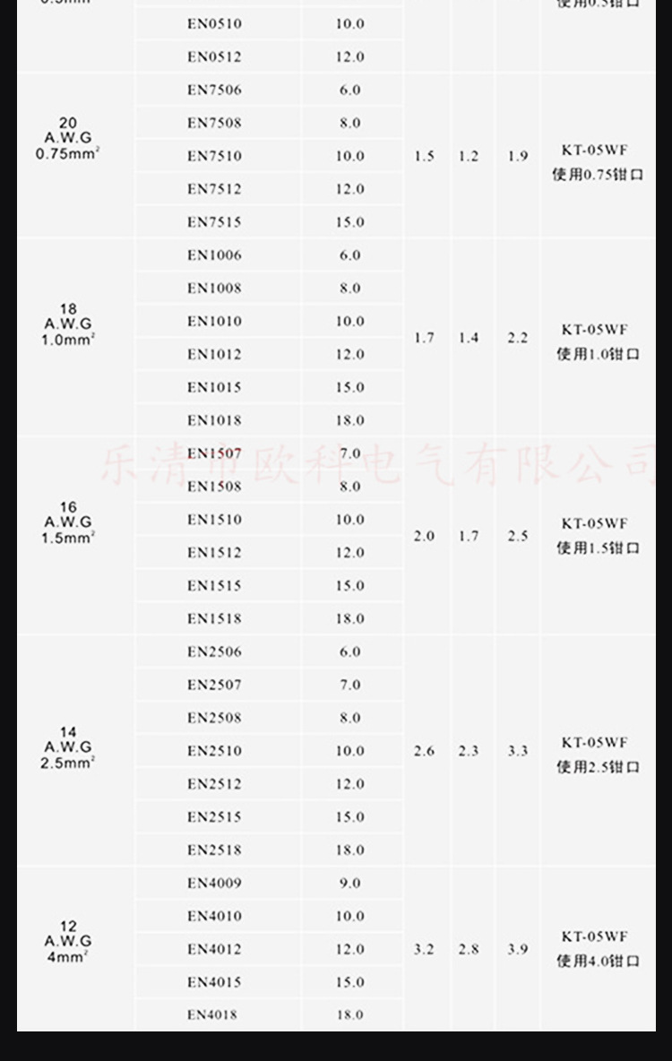 EN0508 EN1008 EN1510 EN2510 EN4009管型裸端子GT系列冷压端头-阿里巴巴