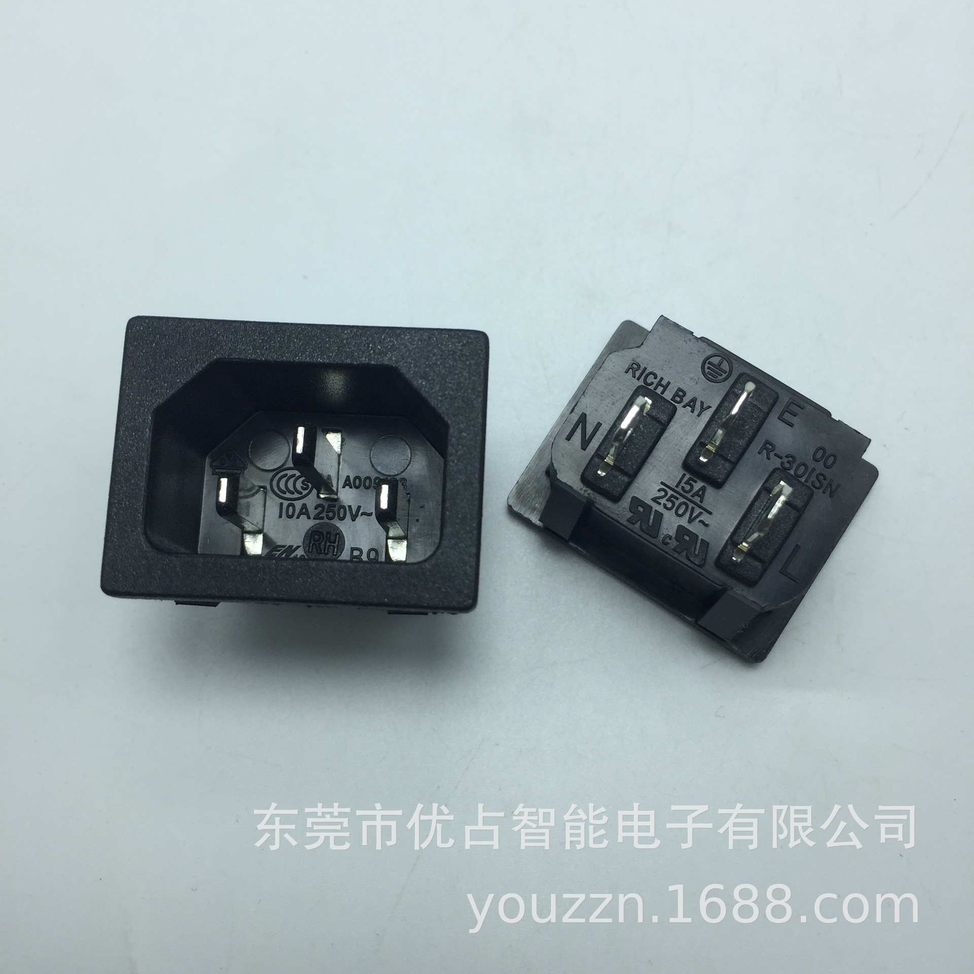 优占智能供应电器插座 电源插座 卡入式品字公座 R-301SN 插座-阿里巴巴