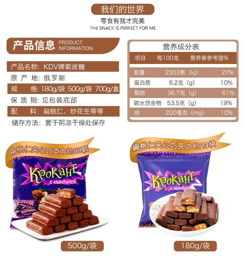 kdv俄罗斯紫皮糖正品进口kpokaht巧克力500g原装糖果散装喜糖零食-阿里巴巴
