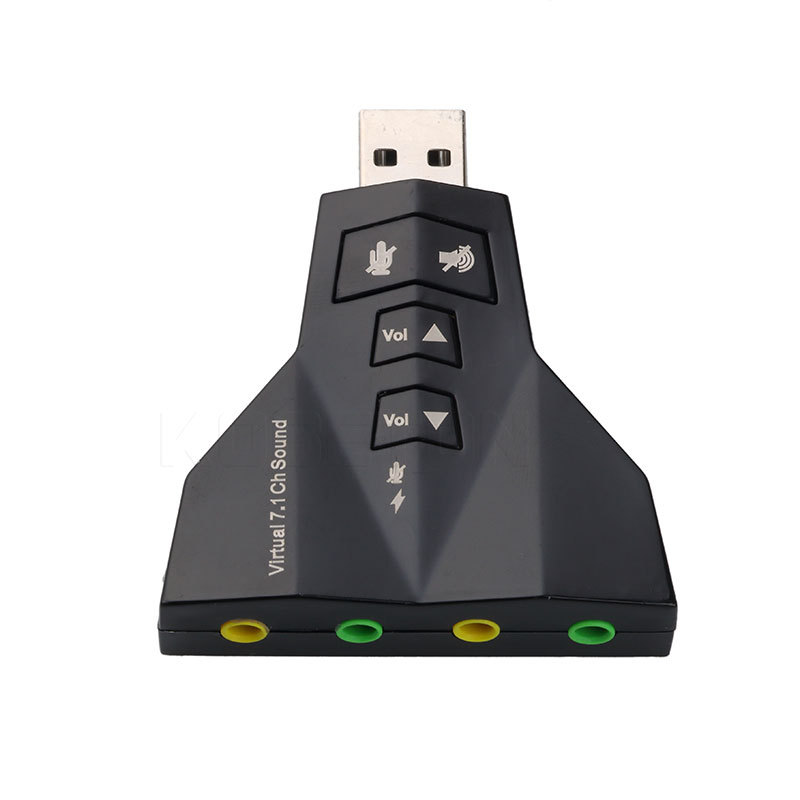External 7.1 Channel USB 3D Sound Card Audio for Laptop PC-阿里巴巴