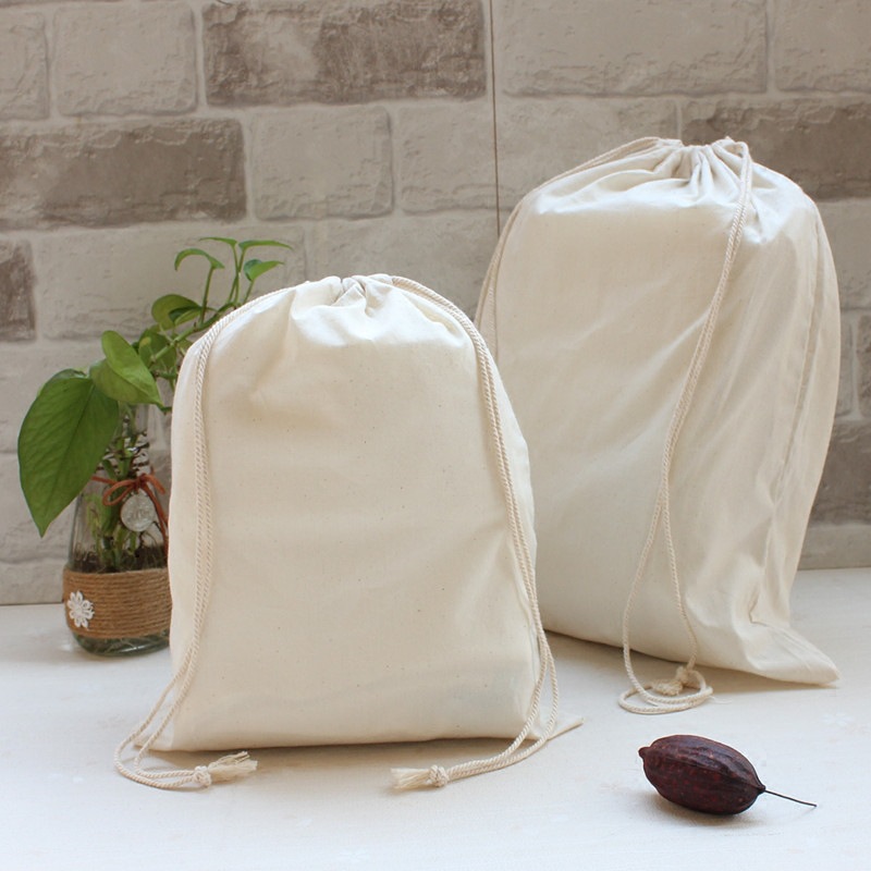 细棉布抽绳袋内衣收纳包防尘圆桶杂粮旅行棉布包装袋束口袋手提袋-阿里巴巴