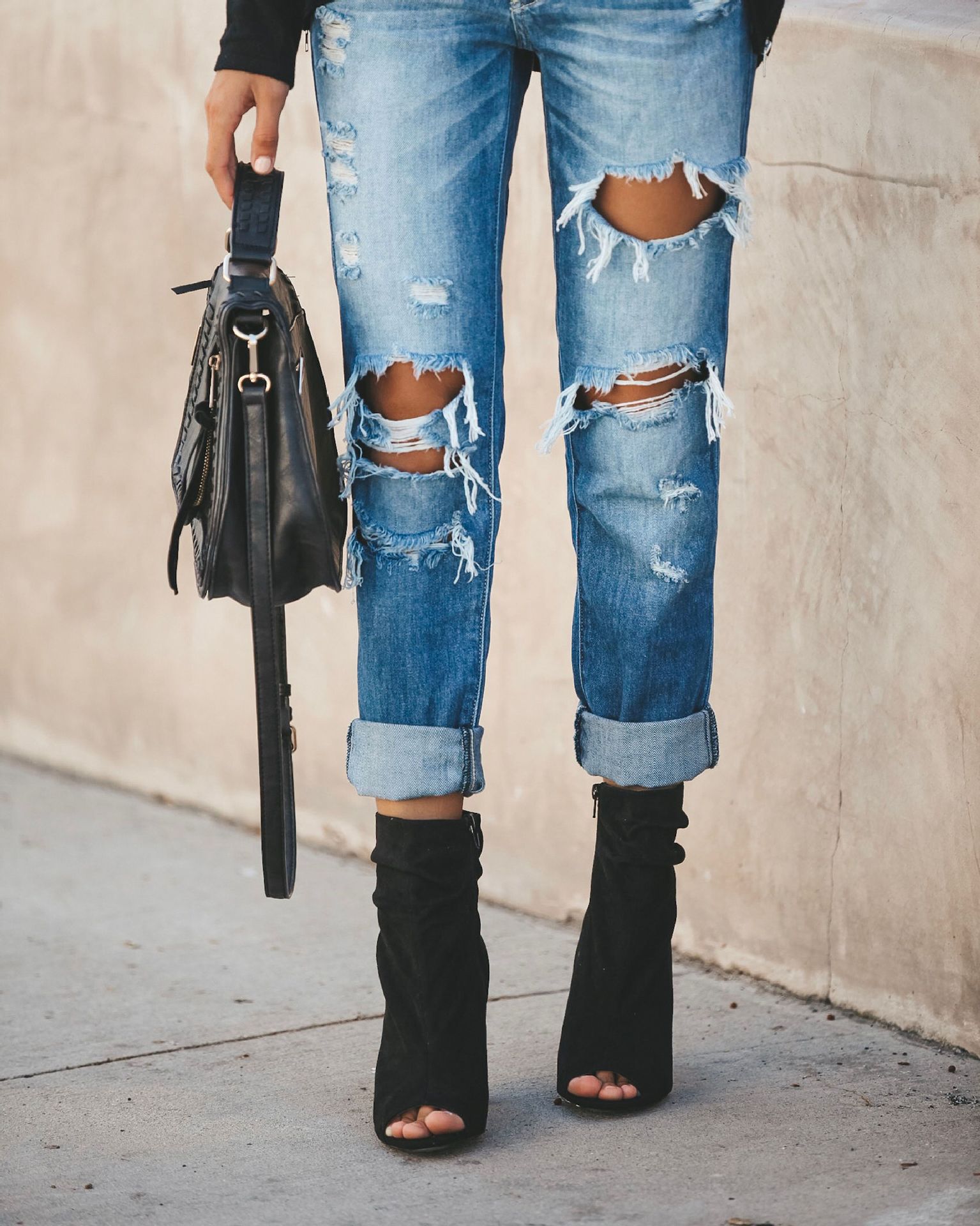 Full Spray Craft Boyfriend Big Ripped Jeans, Men Torn Jeans, Men ...