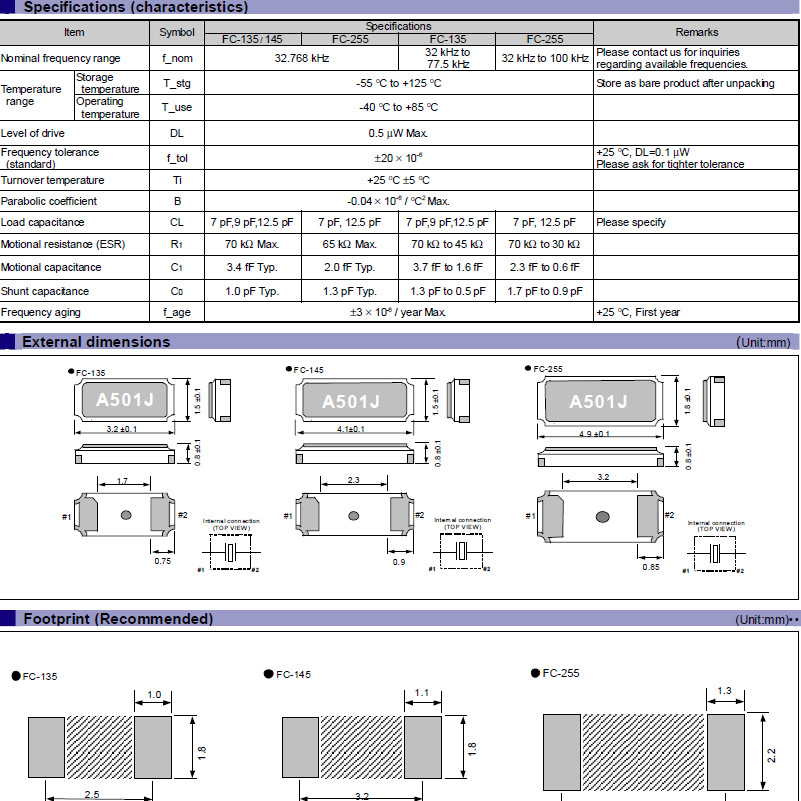 EPSON贴片晶振FC-135 32.768KHZ 3215 32.768K 晶体2脚陶瓷12.5PF-阿里巴巴