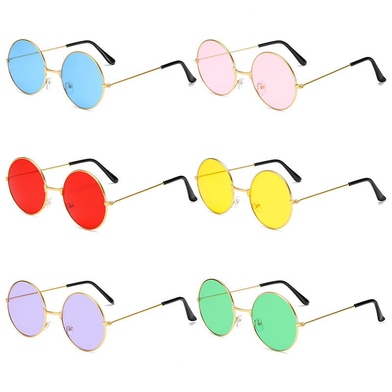 Manufacturers wholesale retro round sunglasses, dazzling color fashion ...